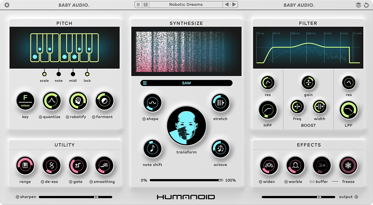 Baby Audio releases Humanoid, a powerful vocal transformation tool