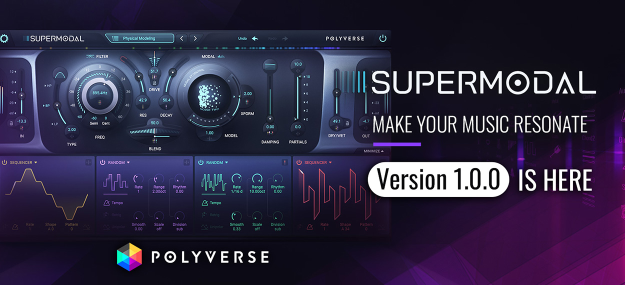 Polyverse Launches Supermodal 1.0.0, a Powerful New Modal Filter Plug-In