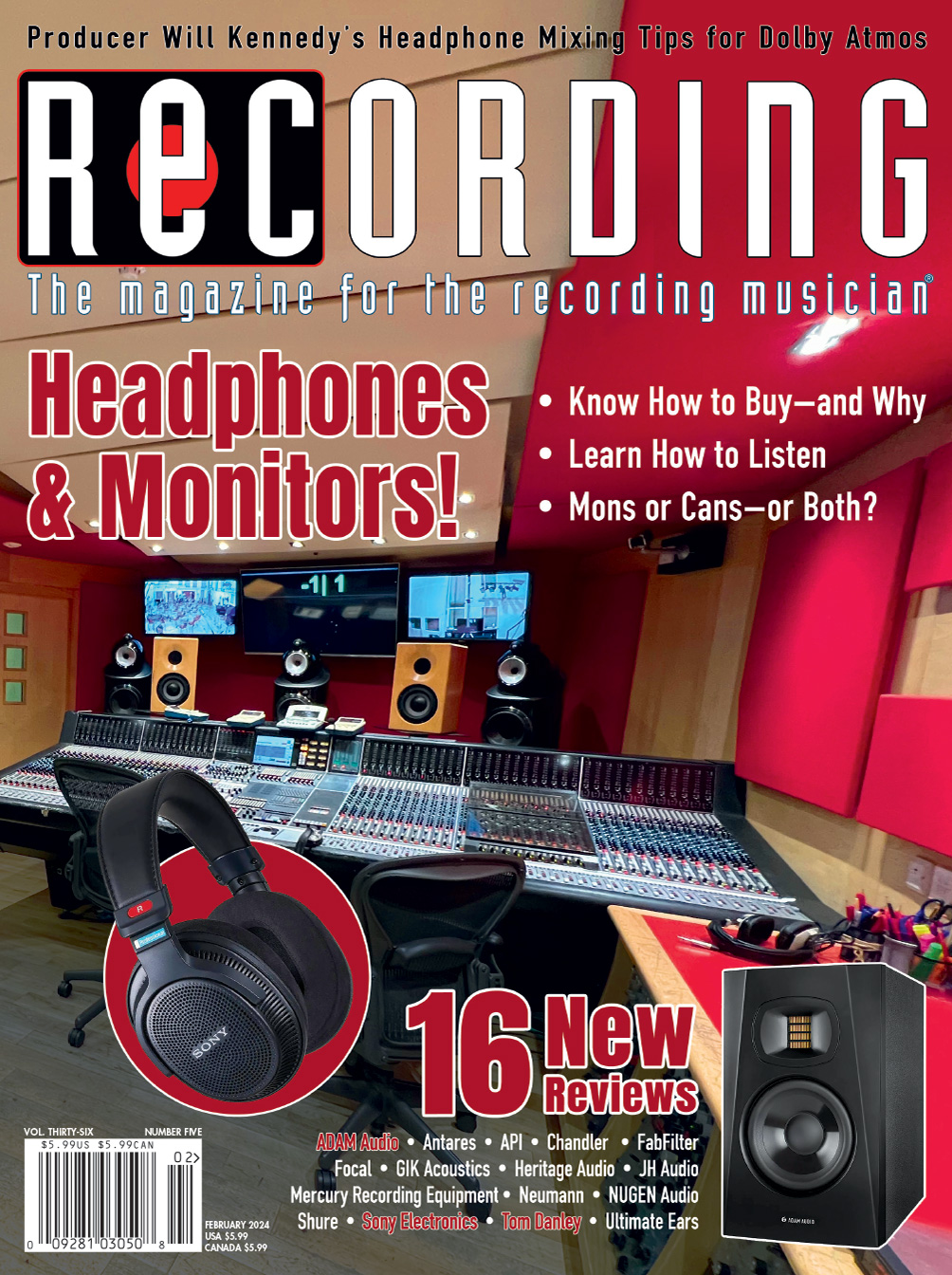 Recording Magazine February 2024 - Monitors and Headphones—Listen Up!